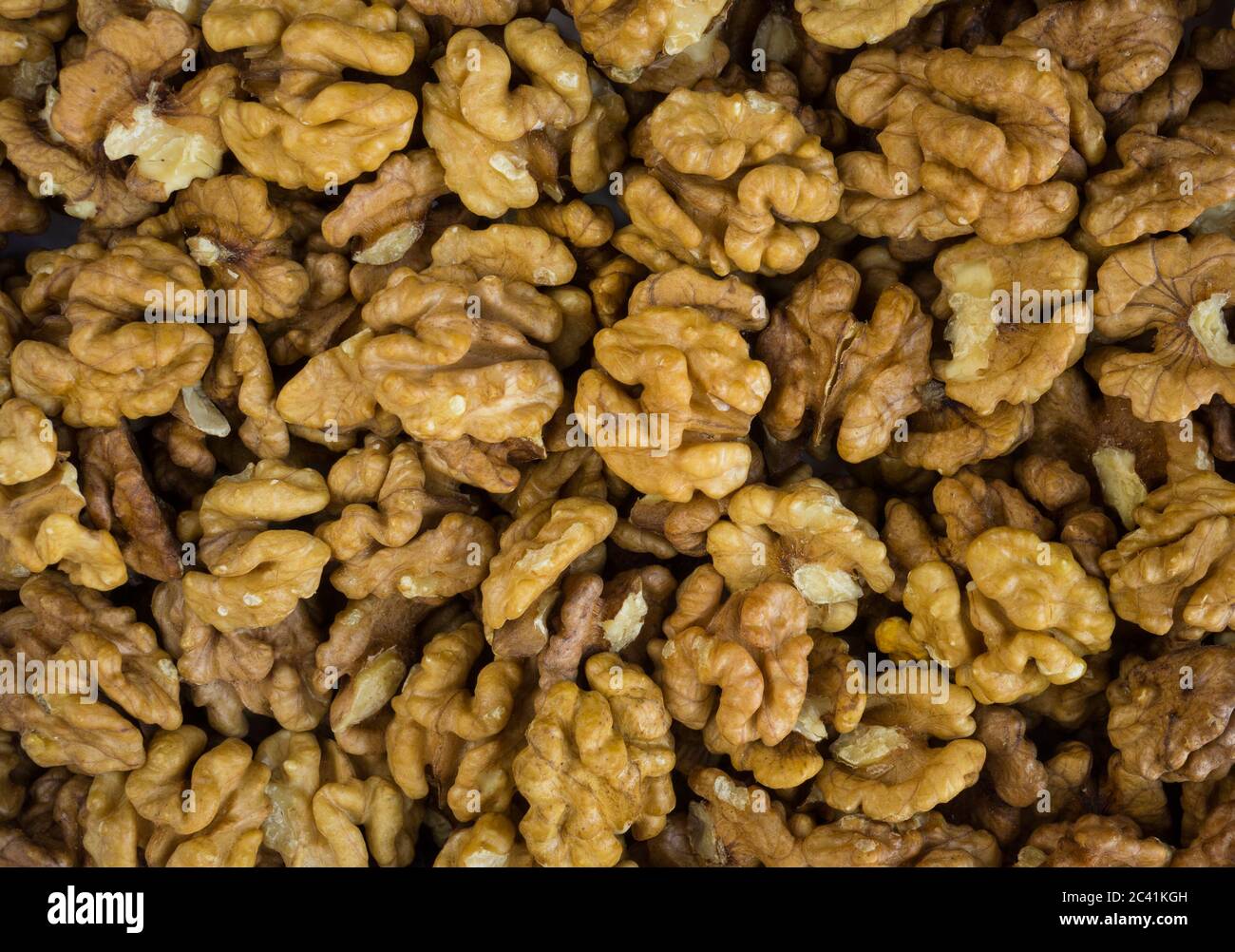 Walnuts background. Kernels walnuts. Top view. Vegetarian or healthy ...