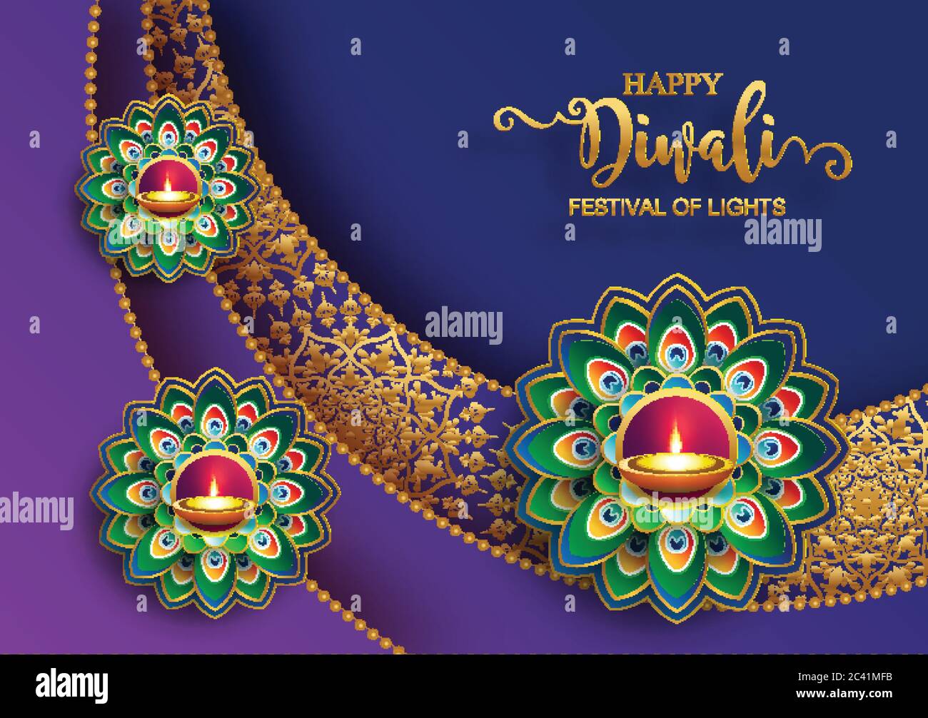 Diwali, Deepavali or Dipavali the festival of lights india with gold ...