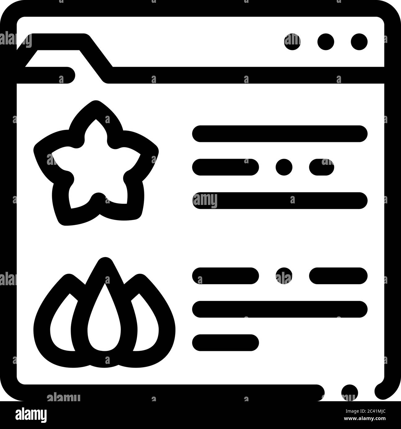 flower shop web site icon vector outline illustration Stock Vector ...