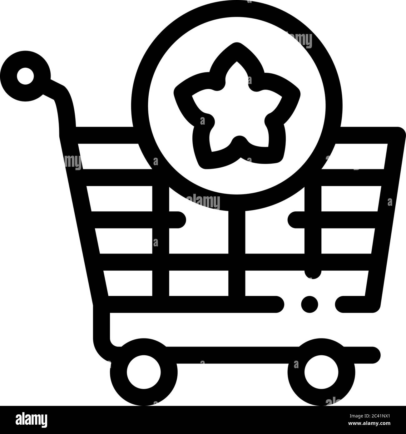 flower shop cart icon vector outline illustration Stock Vector Image ...