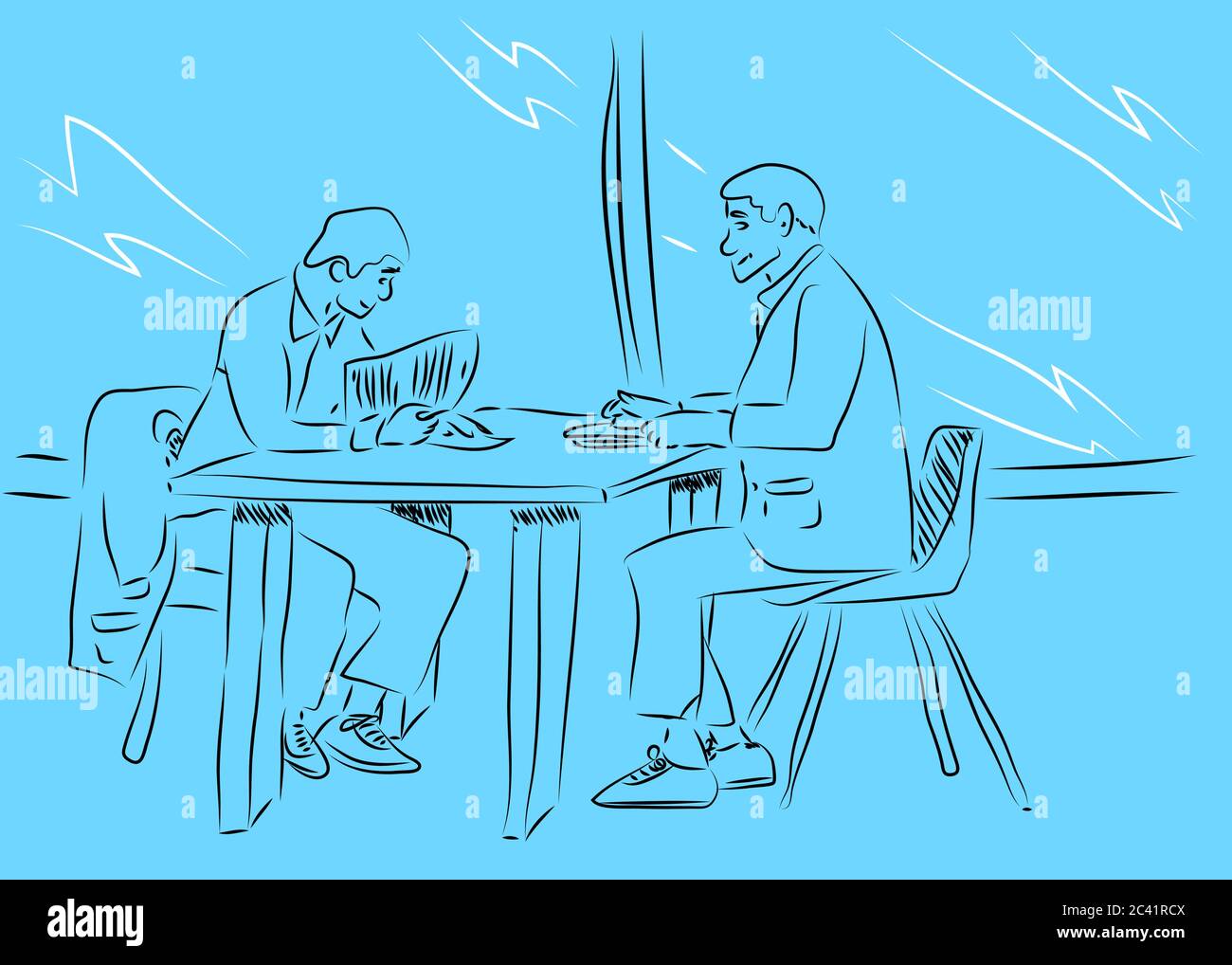 Two businessmen discussing doing business. Talking about business ideas ...