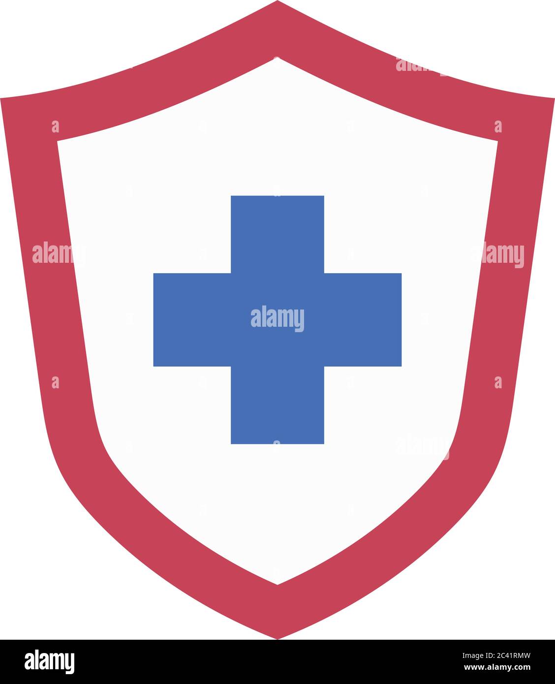 Shield with cross design of Medical care health emergency aid exam ...