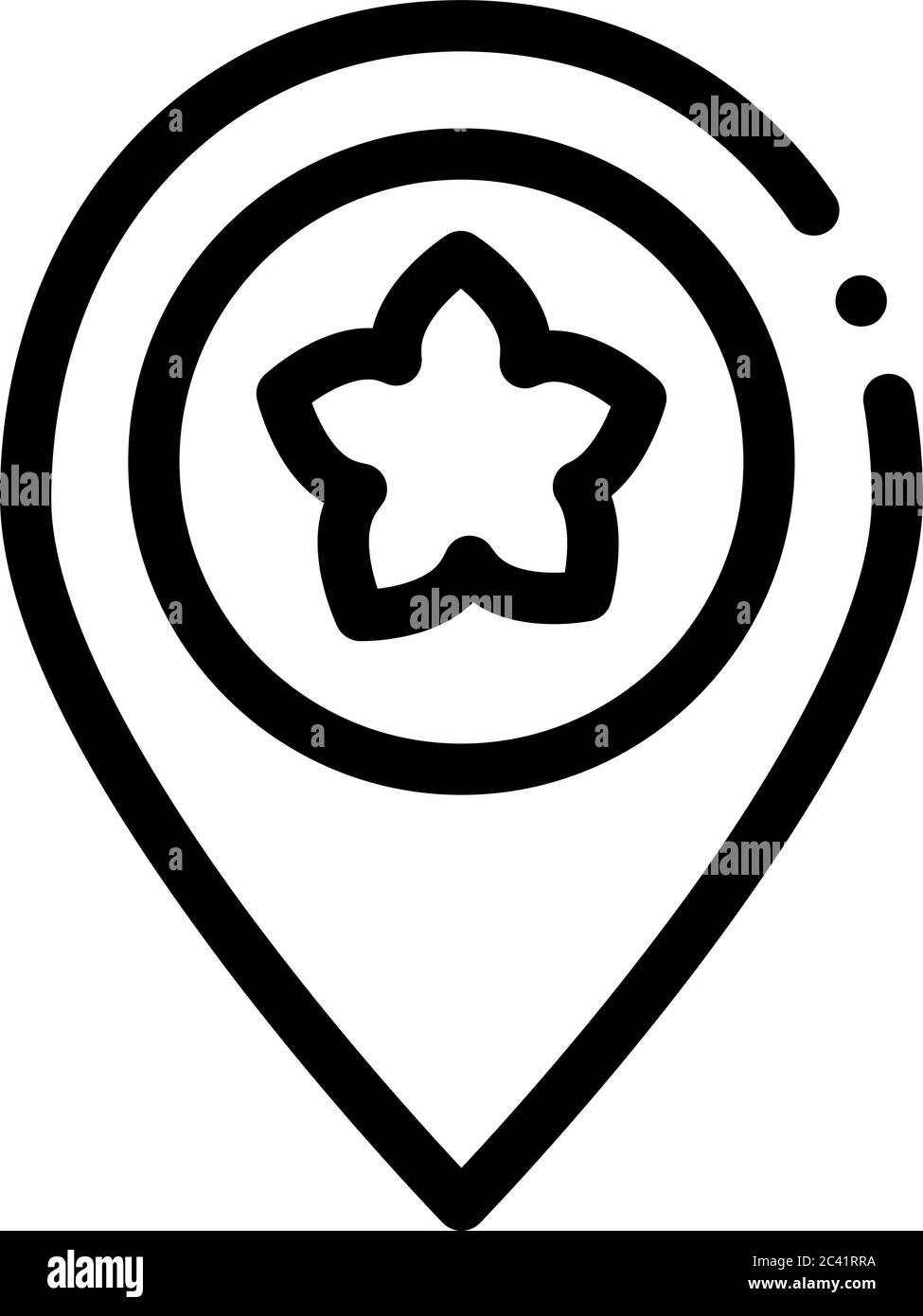 flower shop location gps mark icon vector outline illustration Stock ...