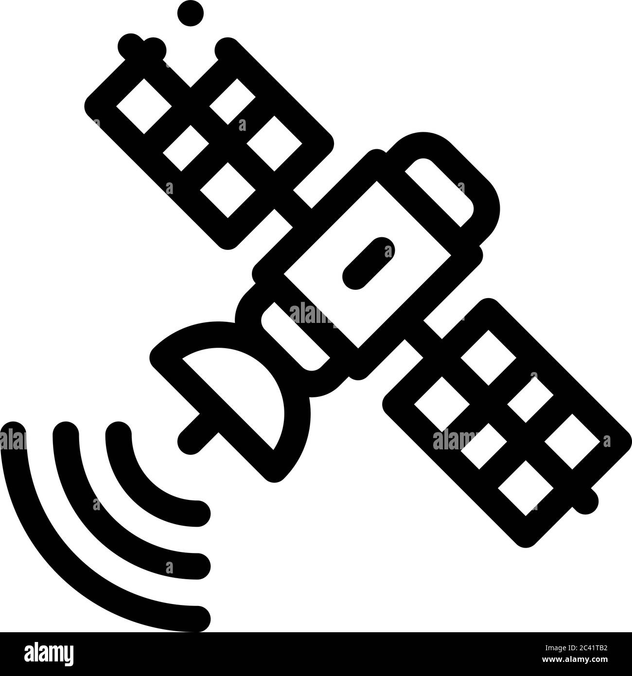 air navigation satellite icon vector outline illustration Stock Vector ...