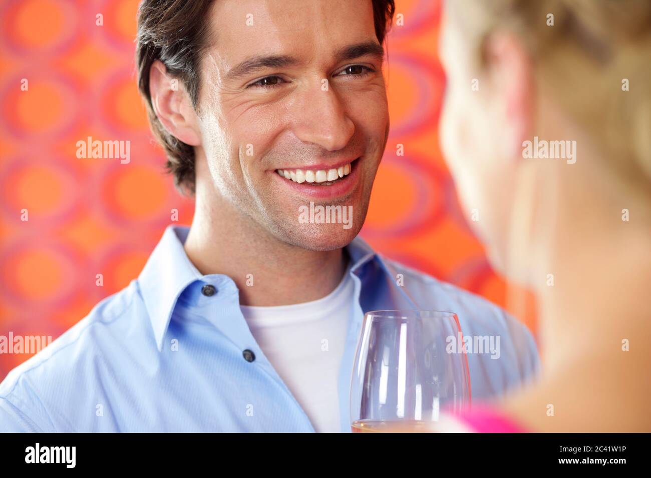 Couple faces each other Stock Photo - Alamy
