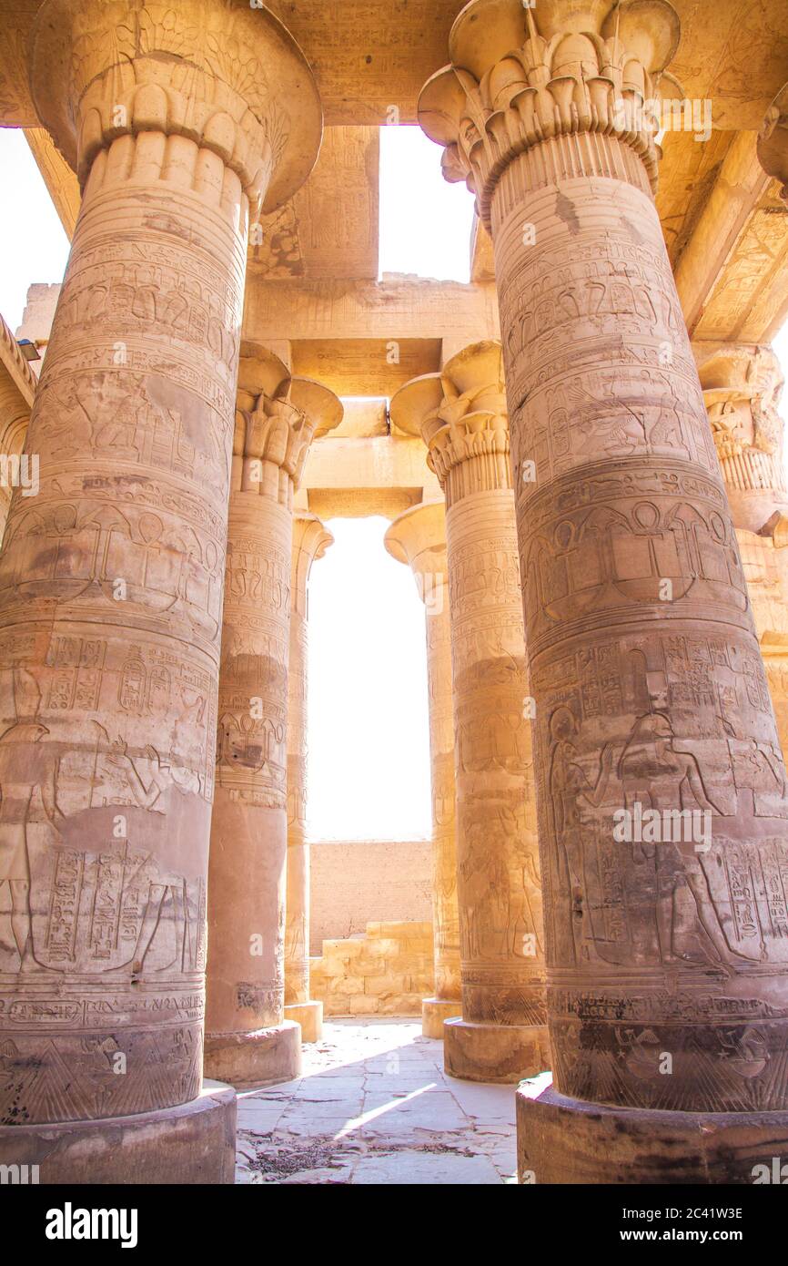 Ancient ruins temple of Kom Ombo, Aswan, Egypt Stock Photo - Alamy