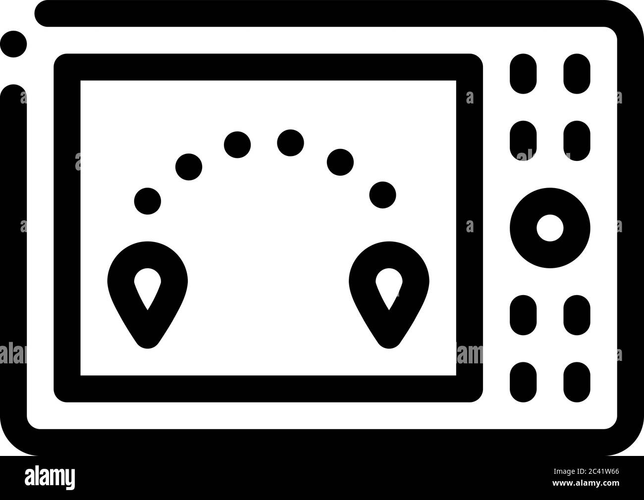 air navigation electronic device icon vector outline illustration Stock ...