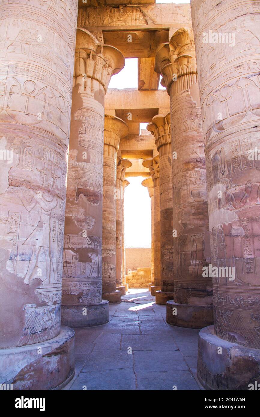 Ancient ruins temple of Kom Ombo, Aswan, Egypt Stock Photo - Alamy