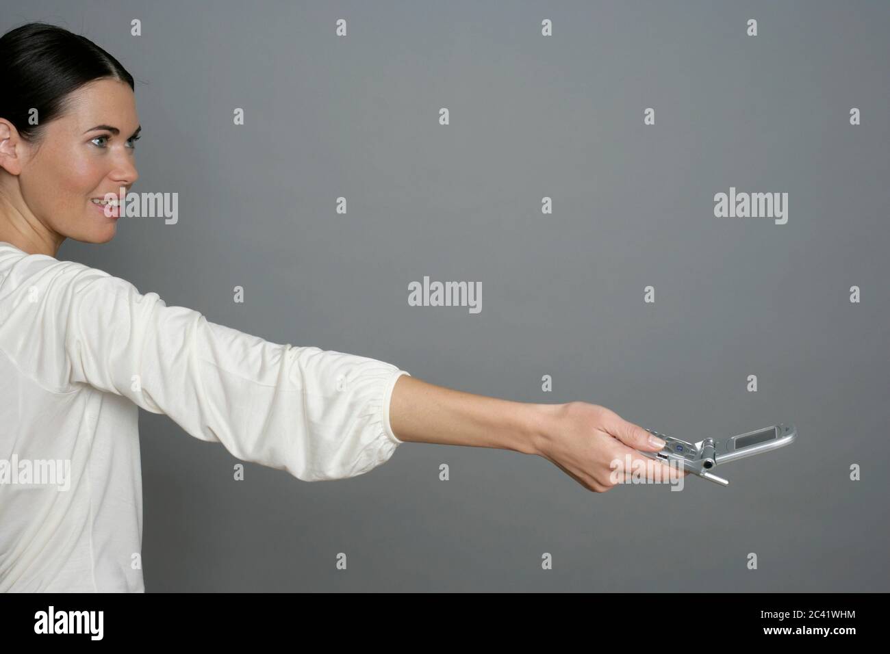 Woman holds outstretched hand hi-res stock photography and images - Alamy