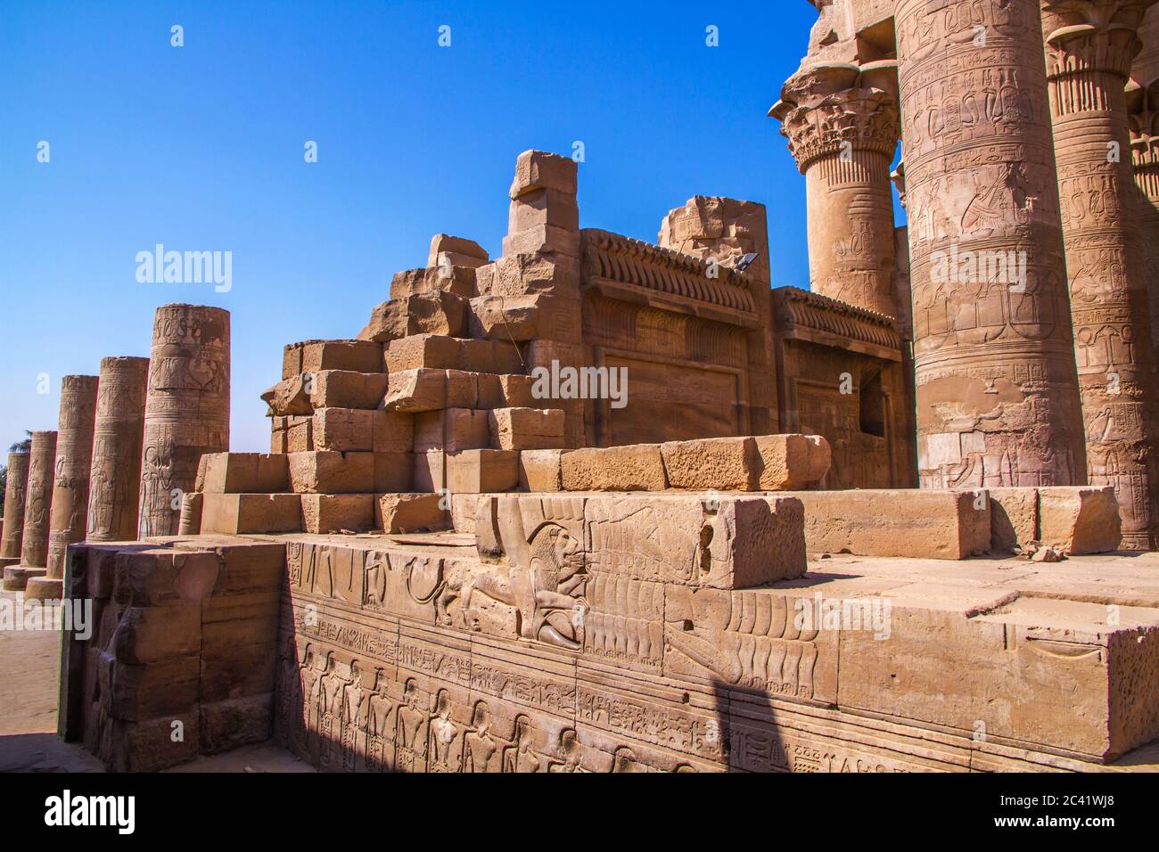 Ancient ruins temple of Kom Ombo, Aswan, Egypt Stock Photo - Alamy