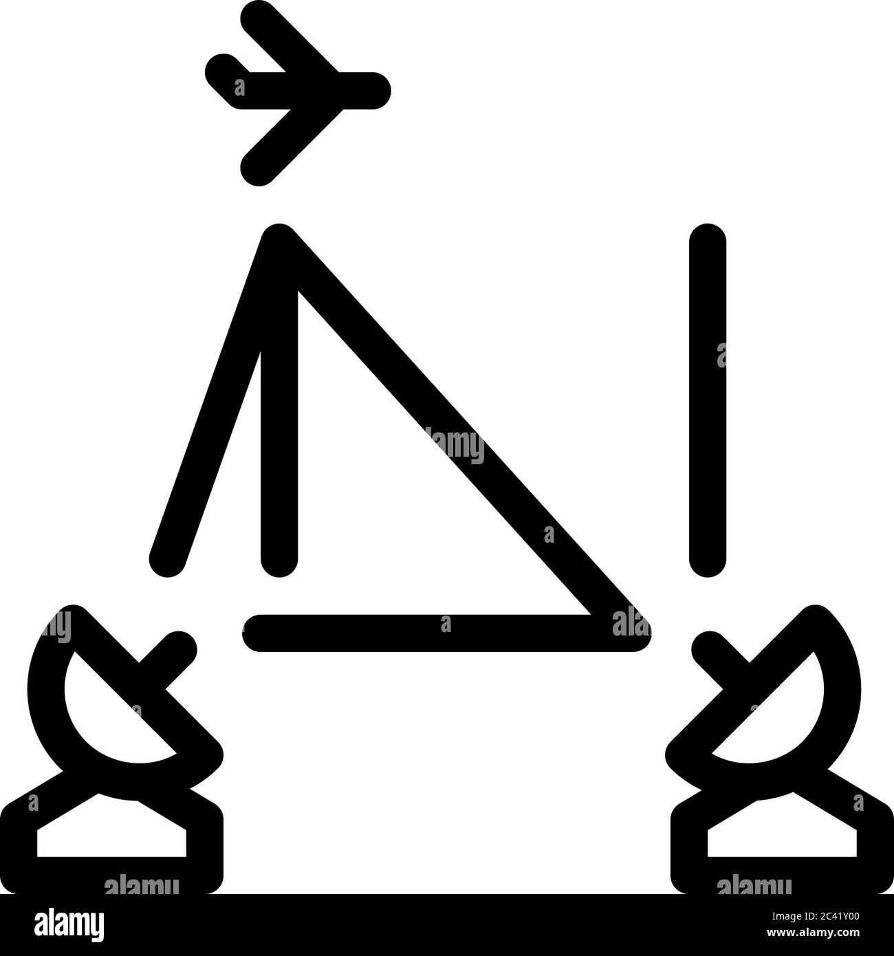 air navigation course icon vector outline illustration Stock Vector ...