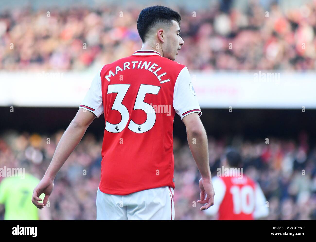 LONDON, ENGLAND - JANUARY 18, 2020: Gabriel Martinelli of Arsenal ...