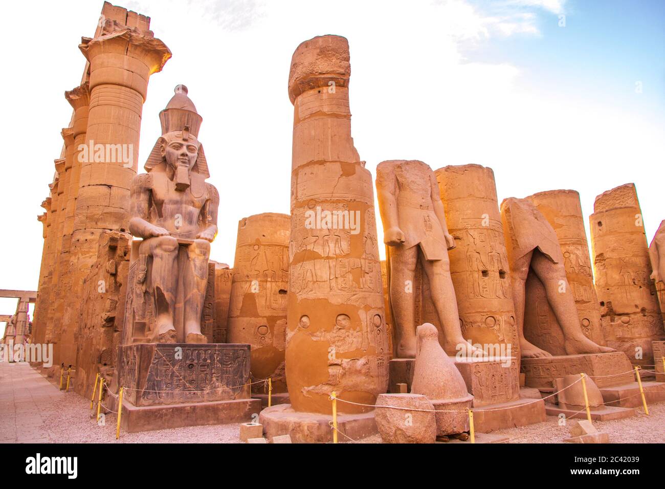 Ancient ruins of Luxor temple, UNESCO World Heritage site, Luxor, Egypt ...