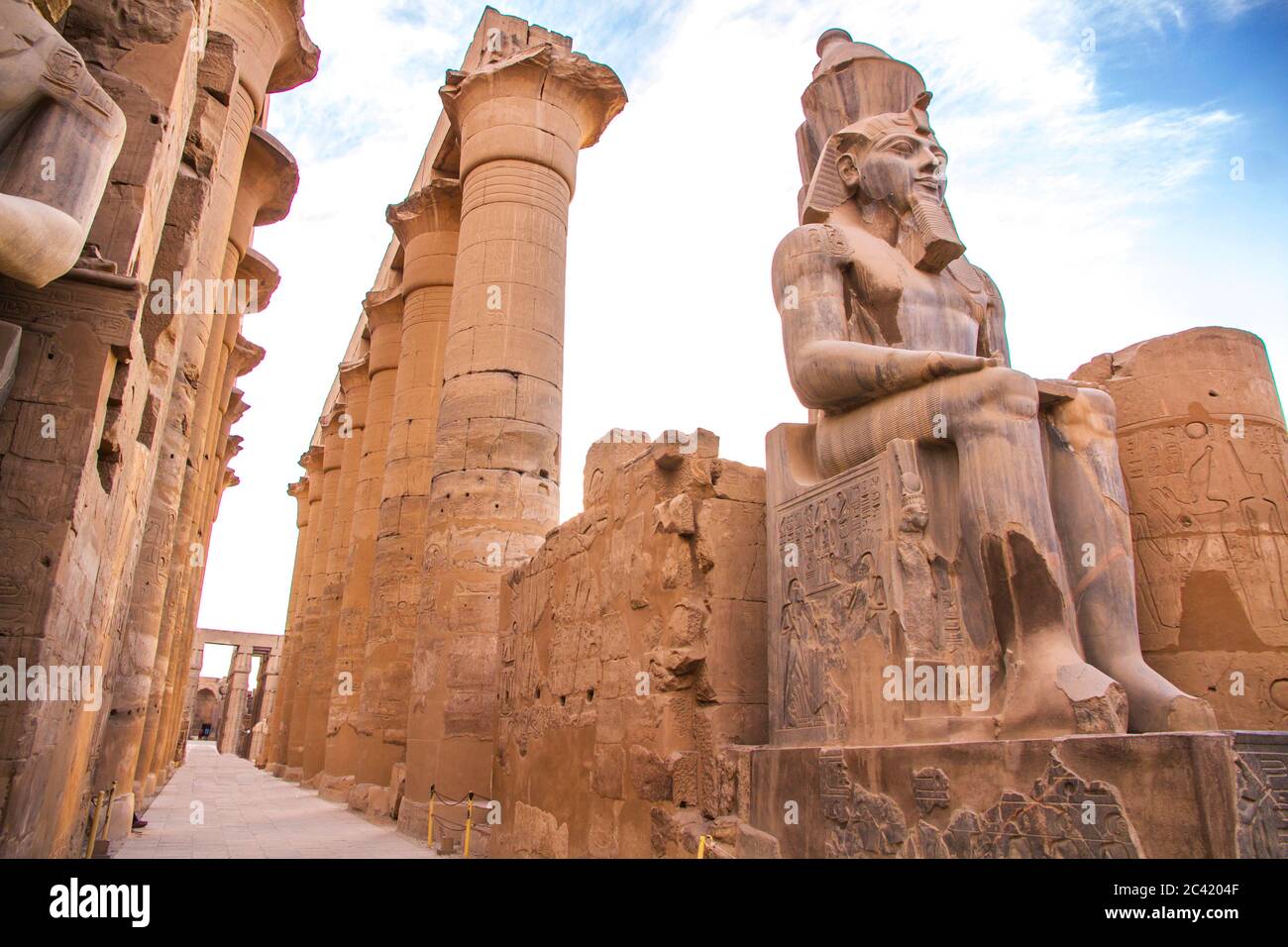 Ancient ruins of Luxor temple, UNESCO World Heritage site, Luxor, Egypt ...