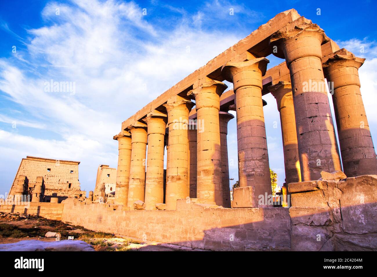 Ancient ruins of Luxor temple, UNESCO World Heritage site, Luxor, Egypt ...