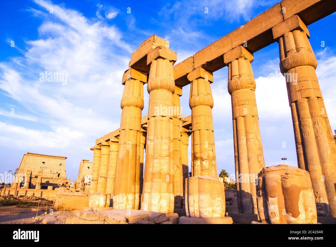Ancient ruins of Luxor temple, UNESCO World Heritage site, Luxor, Egypt ...