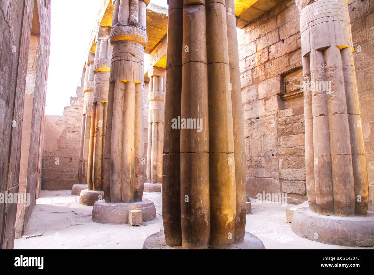 Ancient ruins of Luxor temple during sunset, UNESCO World Heritage site ...