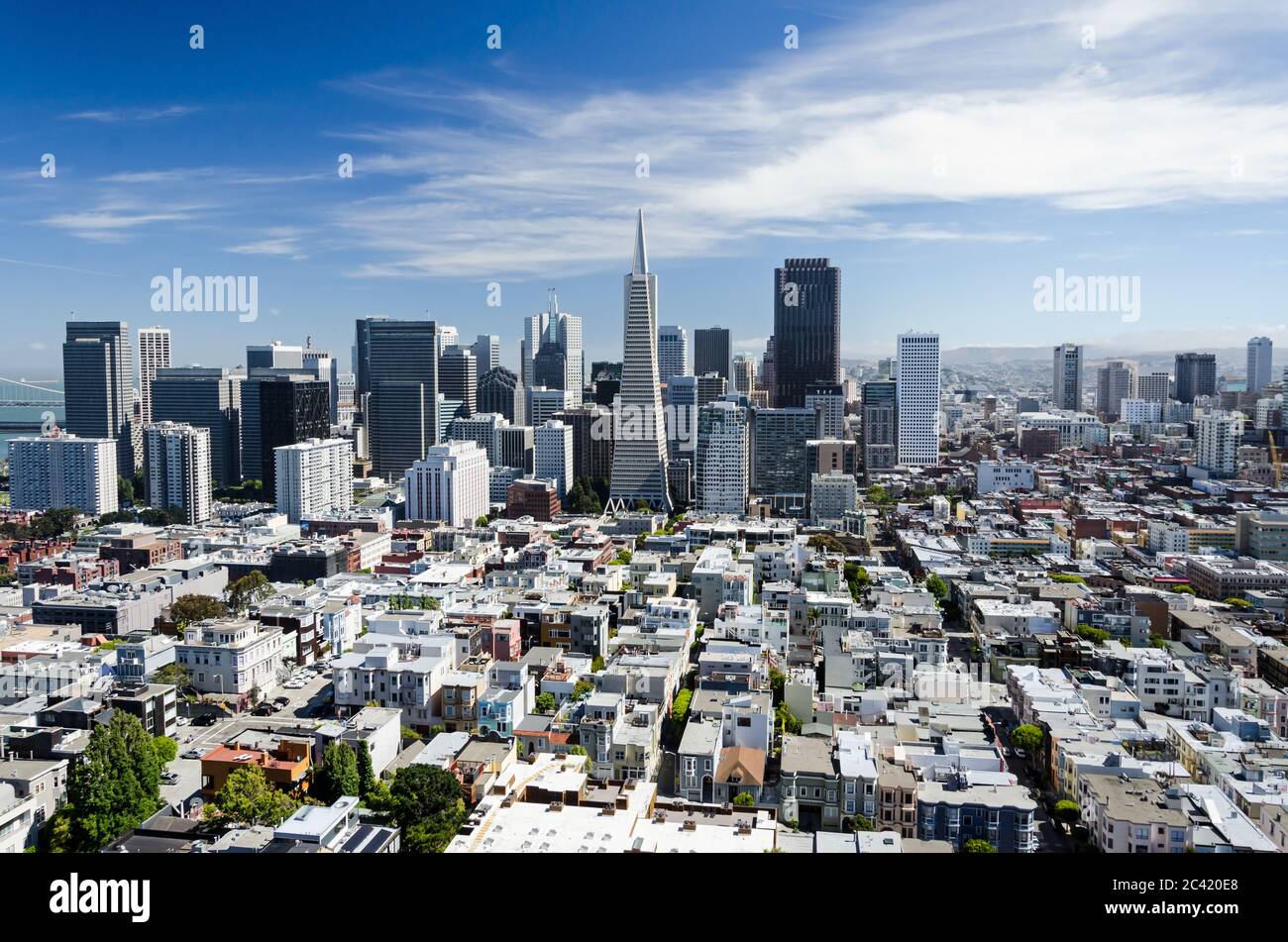 Downtown san francisco california aerial hi-res stock photography and ...