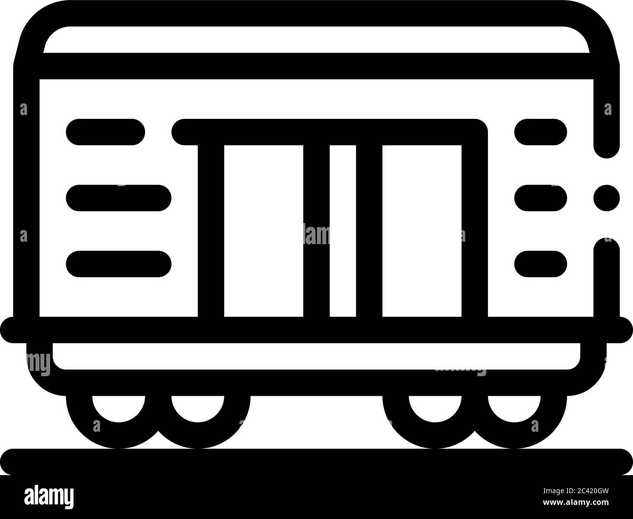 freight wagon icon vector outline illustration Stock Vector Image & Art ...