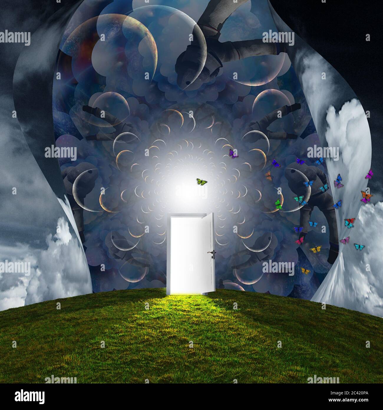 The door to imaginary world Stock Photo - Alamy