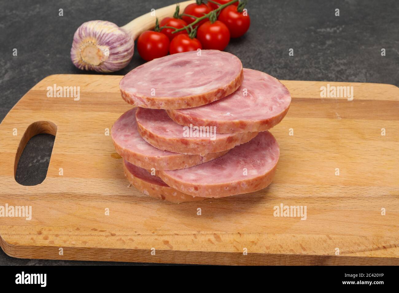 Natural ham made from pork meat Stock Photo - Alamy