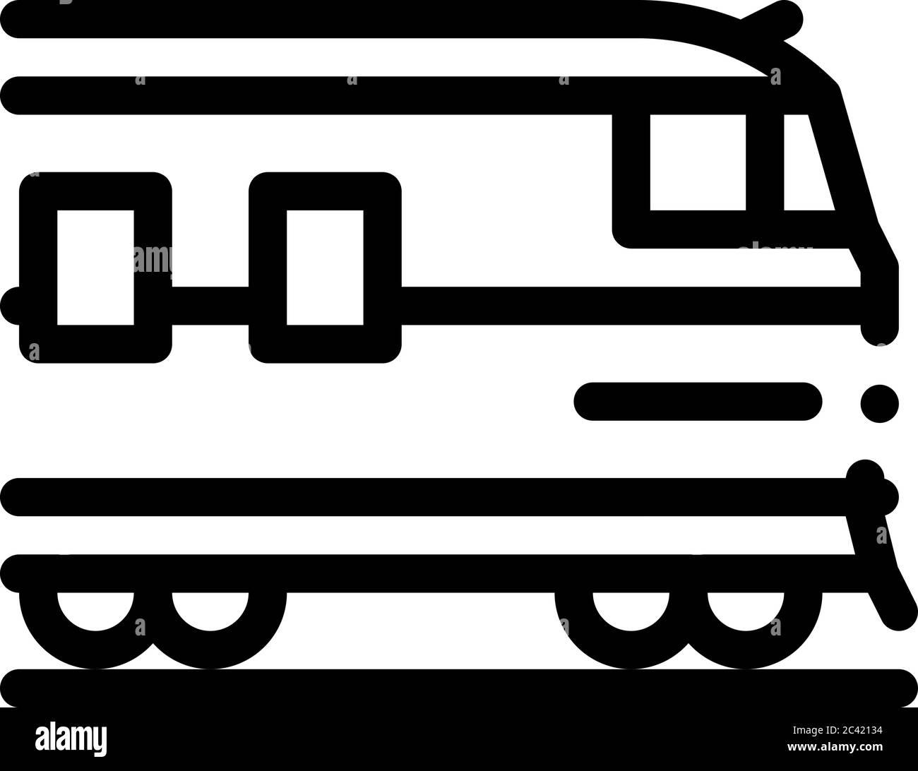 suburban electric train icon vector outline illustration Stock Vector ...