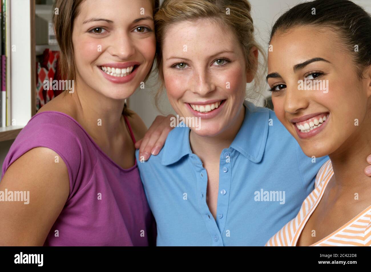 Portrait of three young women Stock Photo - Alamy