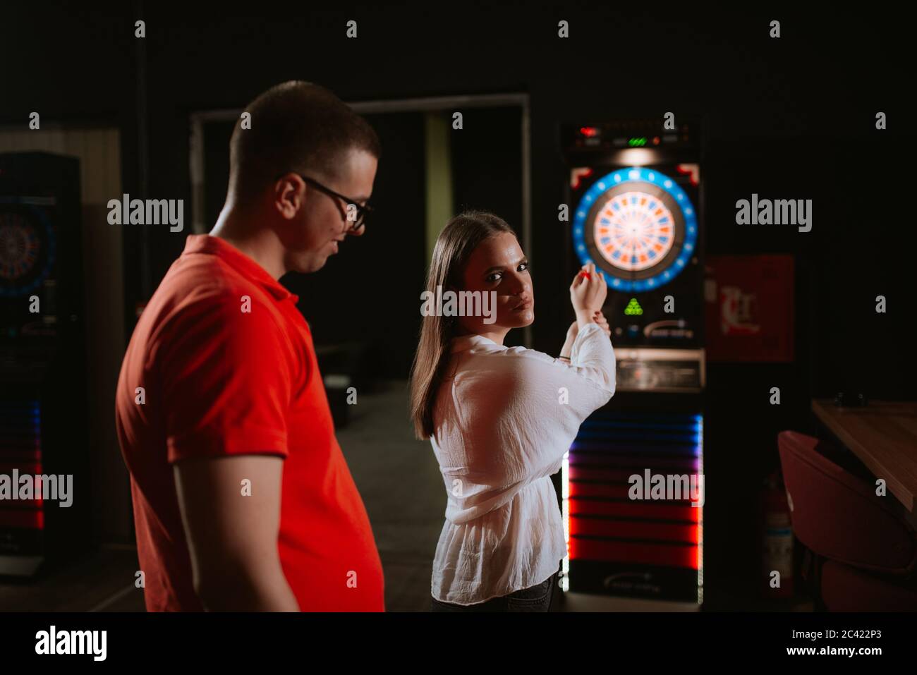 Woman Playing Darts High Resolution Stock Photography and Images - Alamy