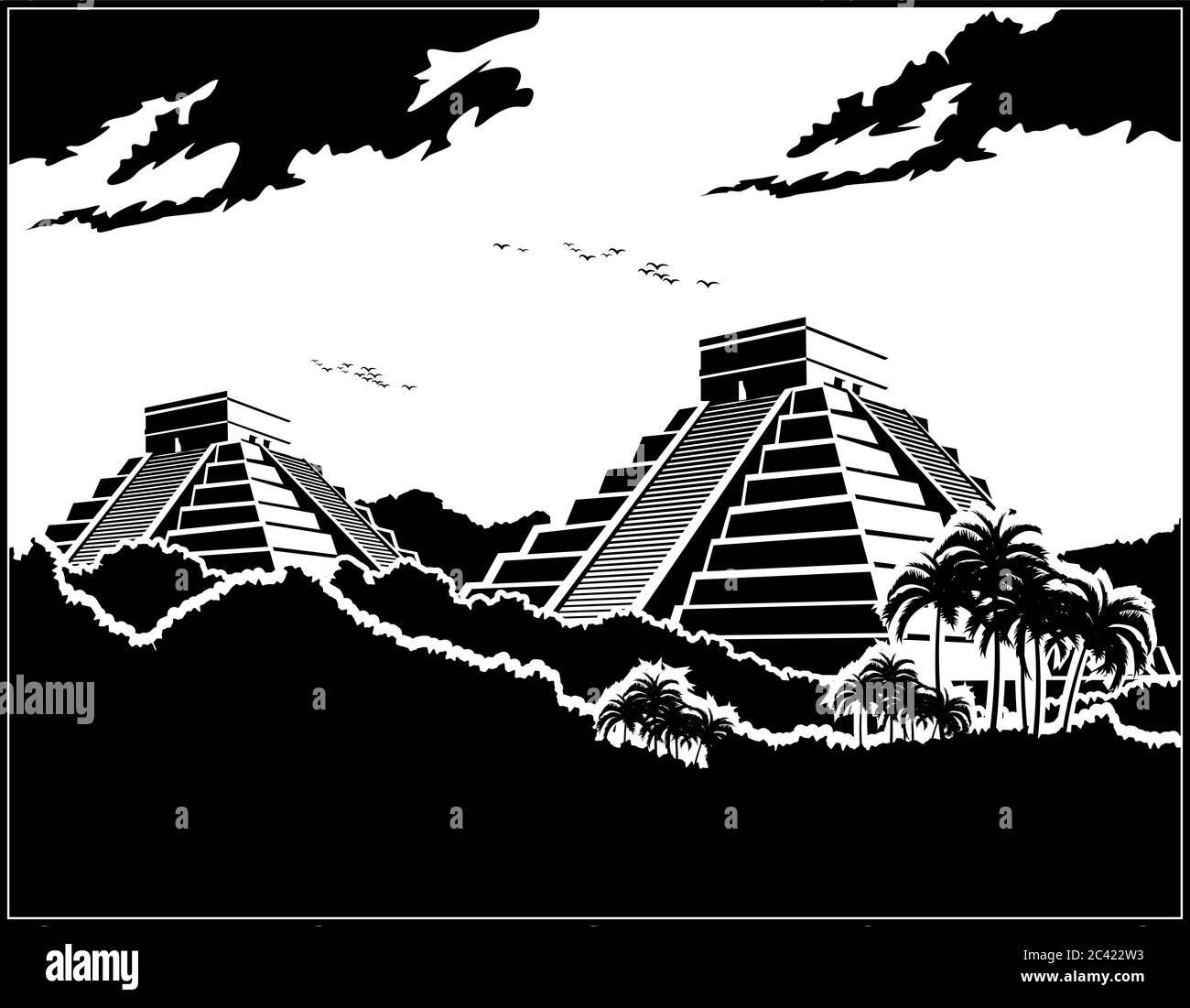 Mayan pyramid icon cartoon Stock Vector Images - Alamy