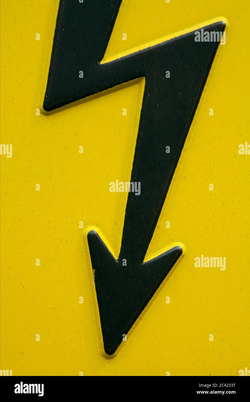 High voltage sign Stock Photo - Alamy