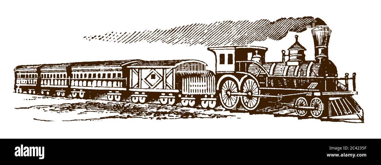 19th century railroad Stock Vector Images - Alamy