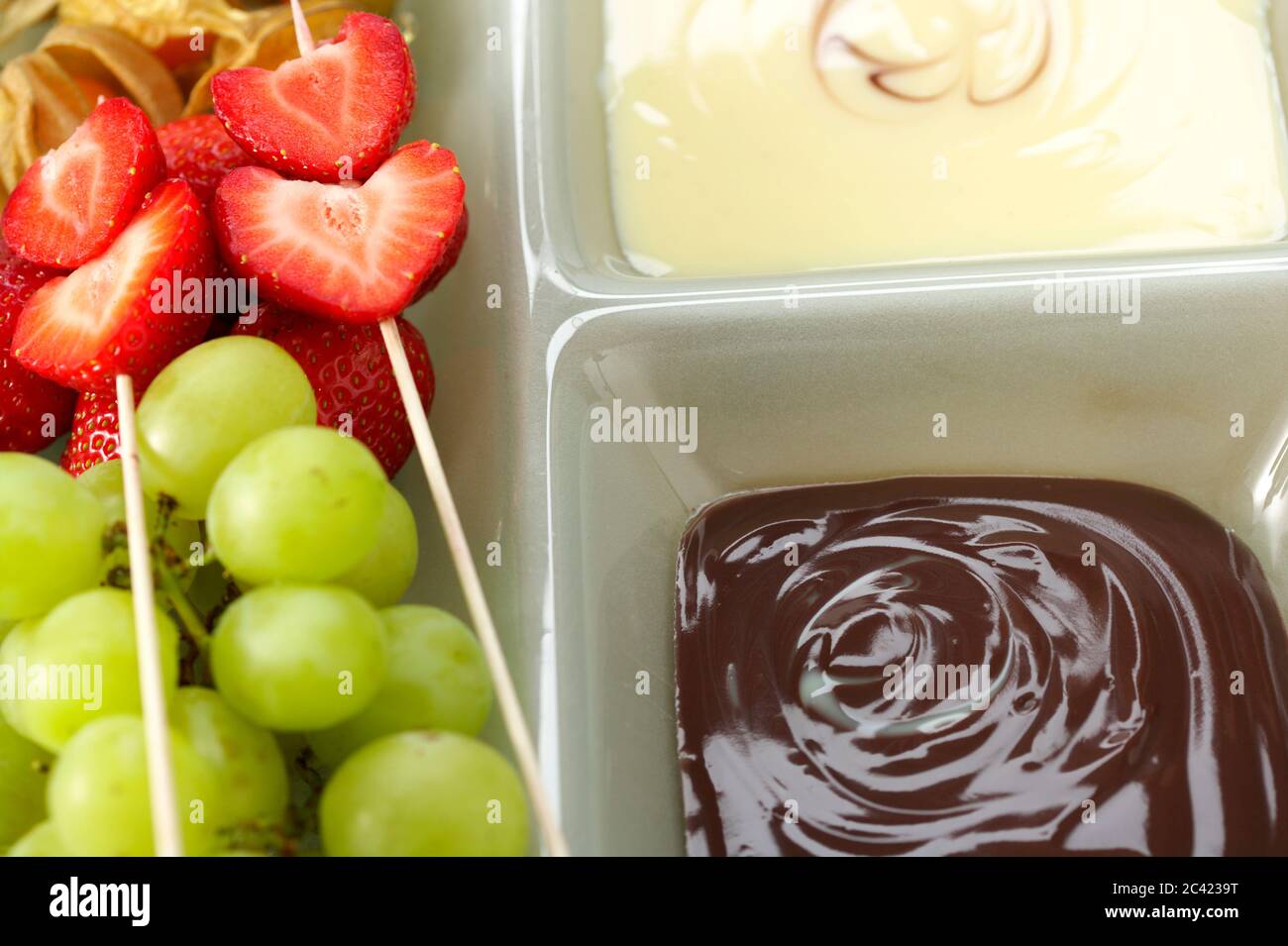 Fruits and sauces Stock Photo - Alamy