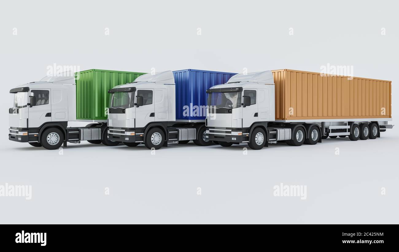 Container side trucks hi-res stock photography and images - Alamy