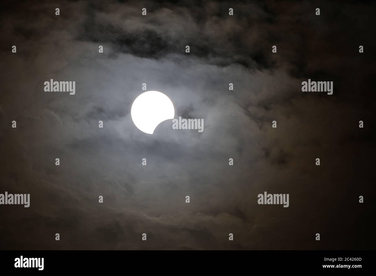Partial Solar Eclipse in Istanbul City, Turkey Stock Photo - Alamy