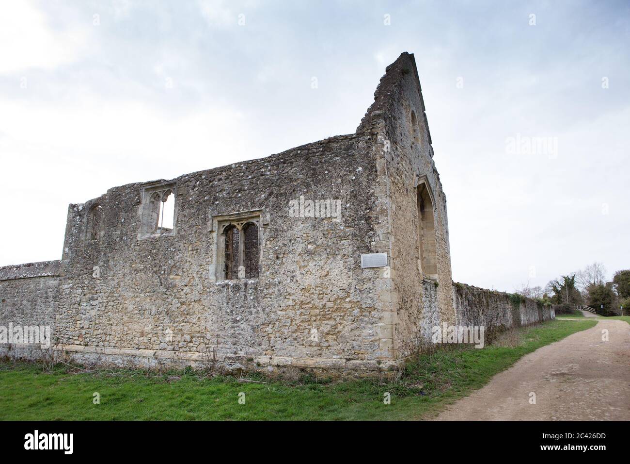 The ruins of Godstow Abbey, also known as Godstow Nunnery, stand in a ...