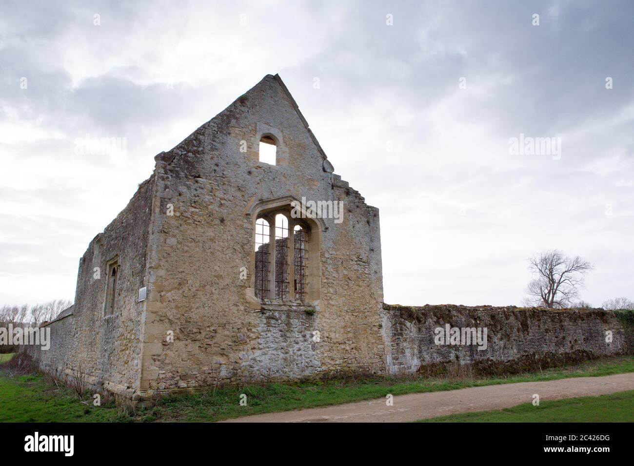 The ruins of Godstow Abbey, also known as Godstow Nunnery, stand in a ...