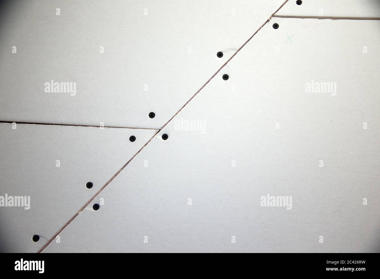 plasterboard background drywall getting ready to plaster Stock Photo ...