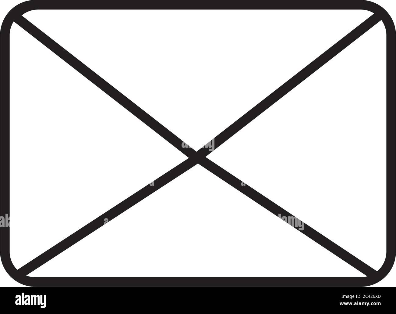 pictogram envelope icon over white background, line style, vector ...