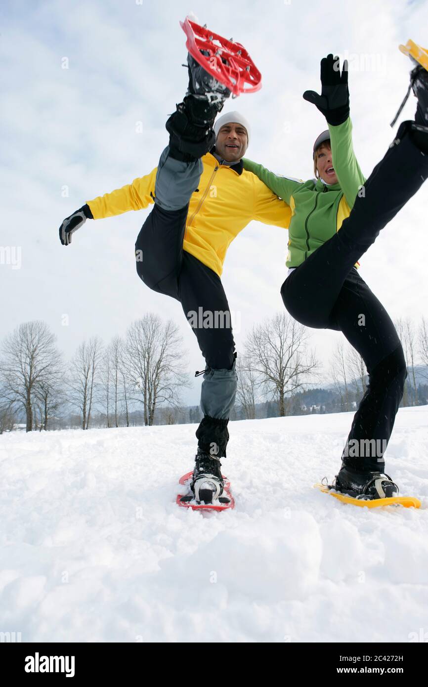 Couple dancing in snow hi-res stock photography and images - Alamy
