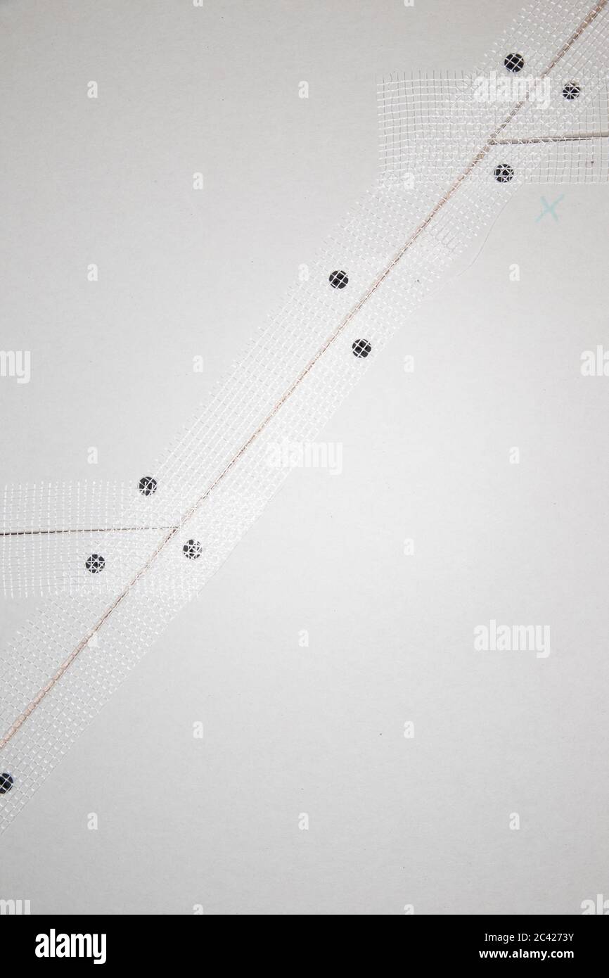 plasterboard background drywall getting ready to plaster Stock Photo ...