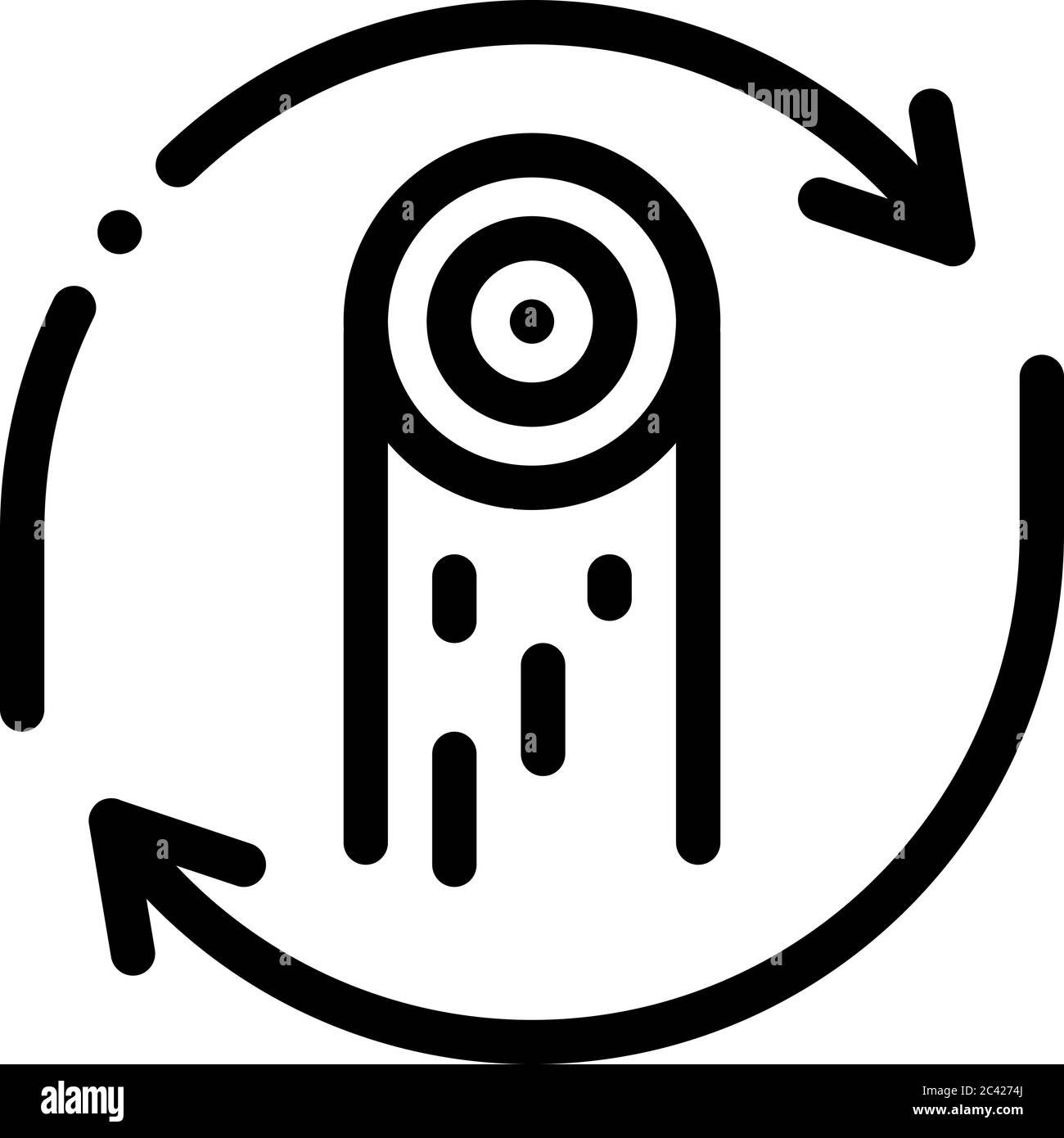 wood material cicle icon vector outline illustration Stock Vector Image ...