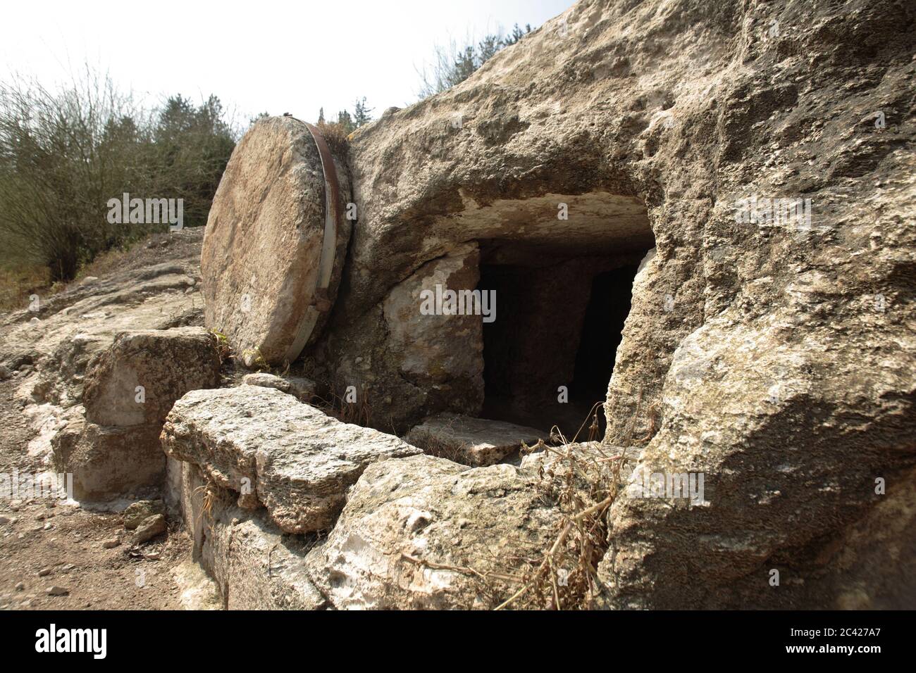 A tomb near nazareth, Israel dates to the first century. Similar to ...