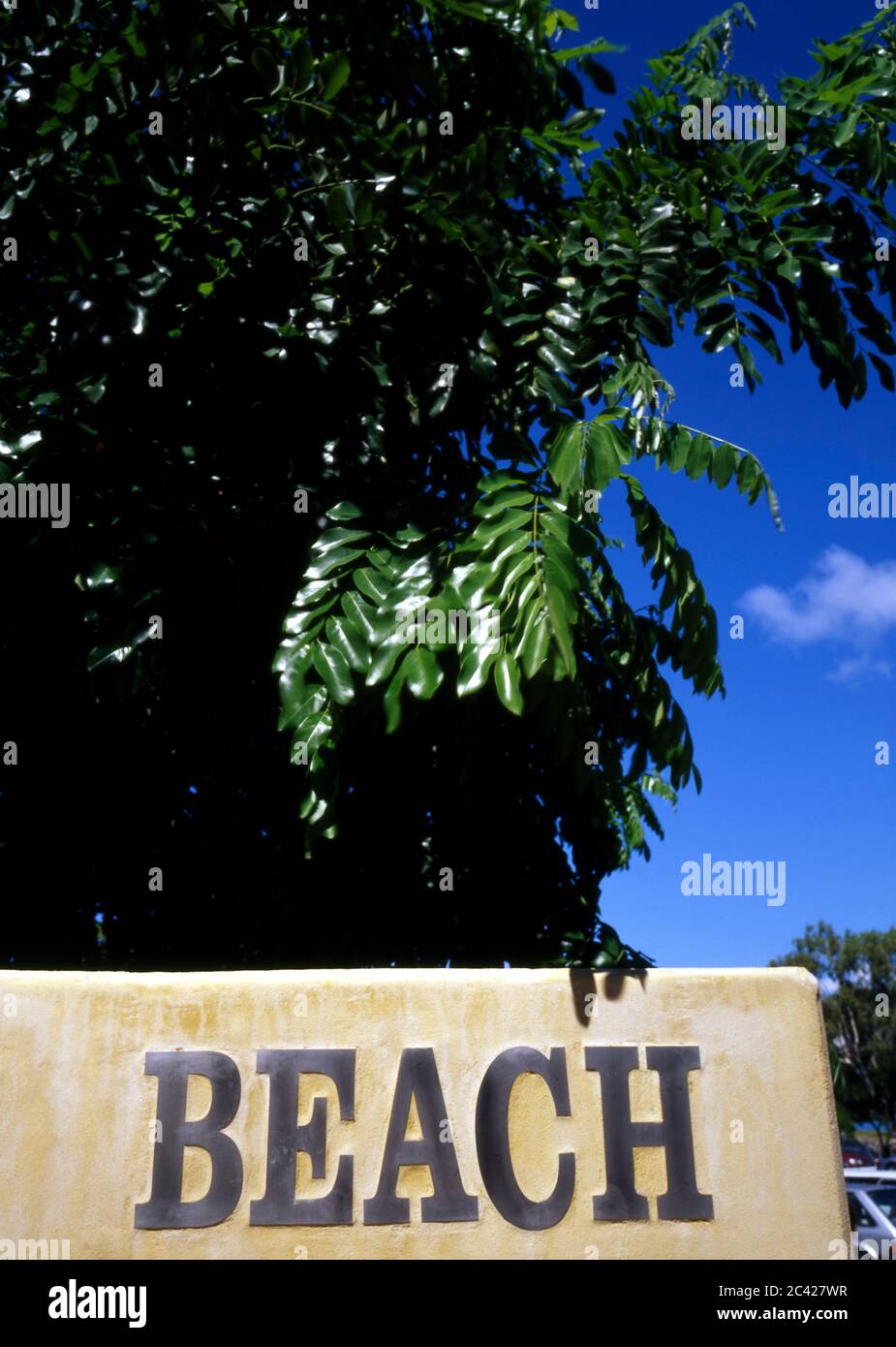 Beach information sign Stock Photo - Alamy