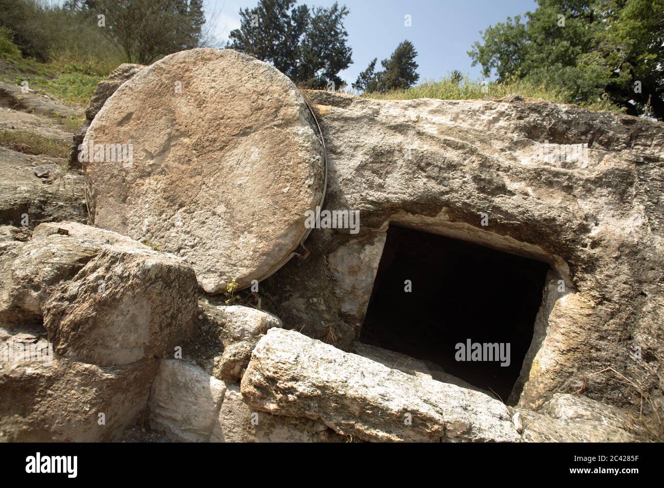 A tomb near nazareth, Israel dates to the first century. Similar to ...