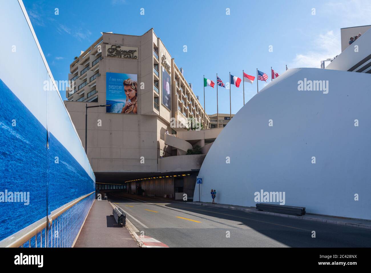 Monte Carlo, Monaco - June 13, 2019 : Monte Carlo street curve with ...