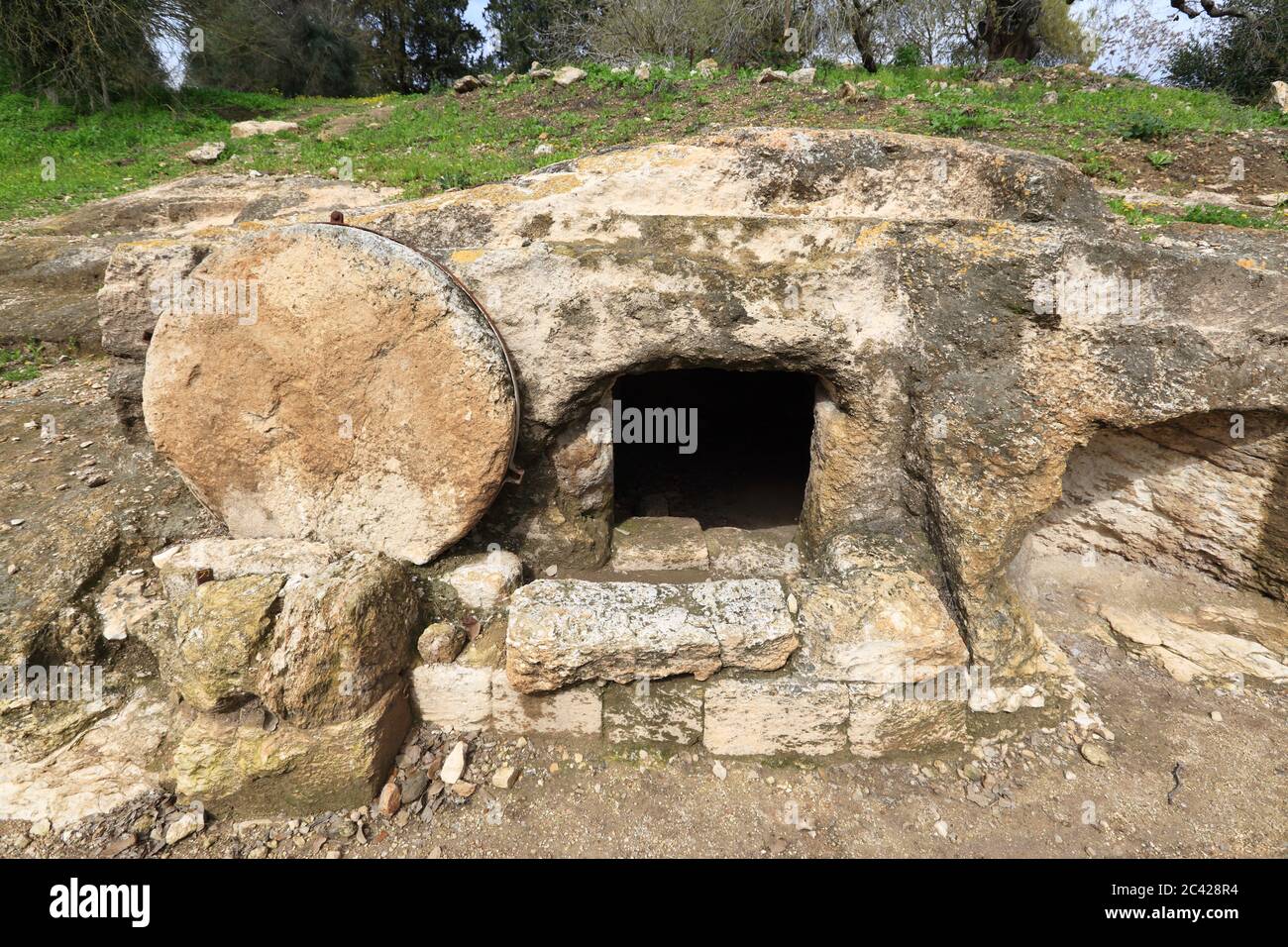 A tomb near nazareth, Israel dates to the first century. Similar to ...