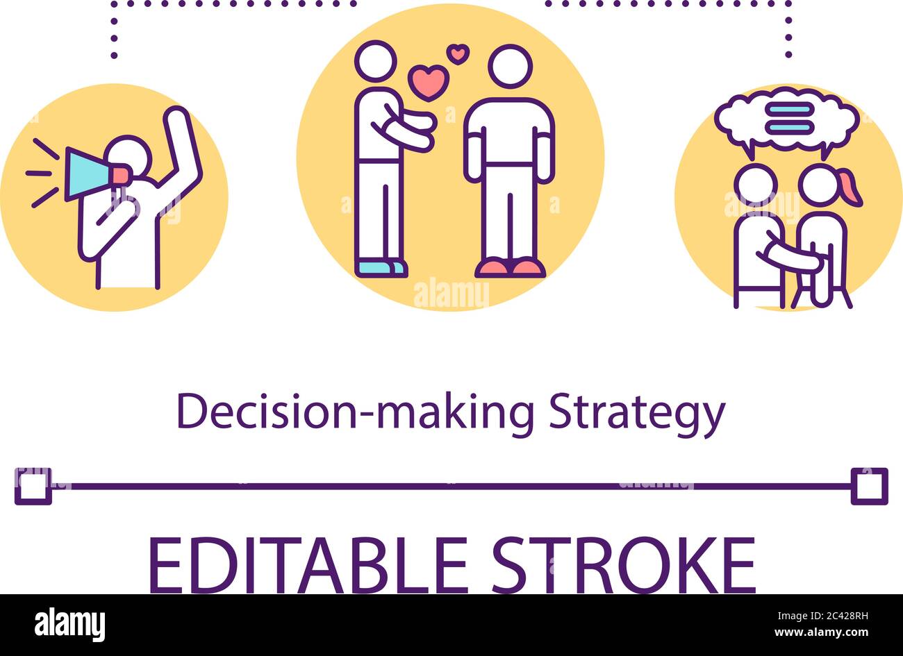 Decision making strategy concept icon Stock Vector Image & Art - Alamy