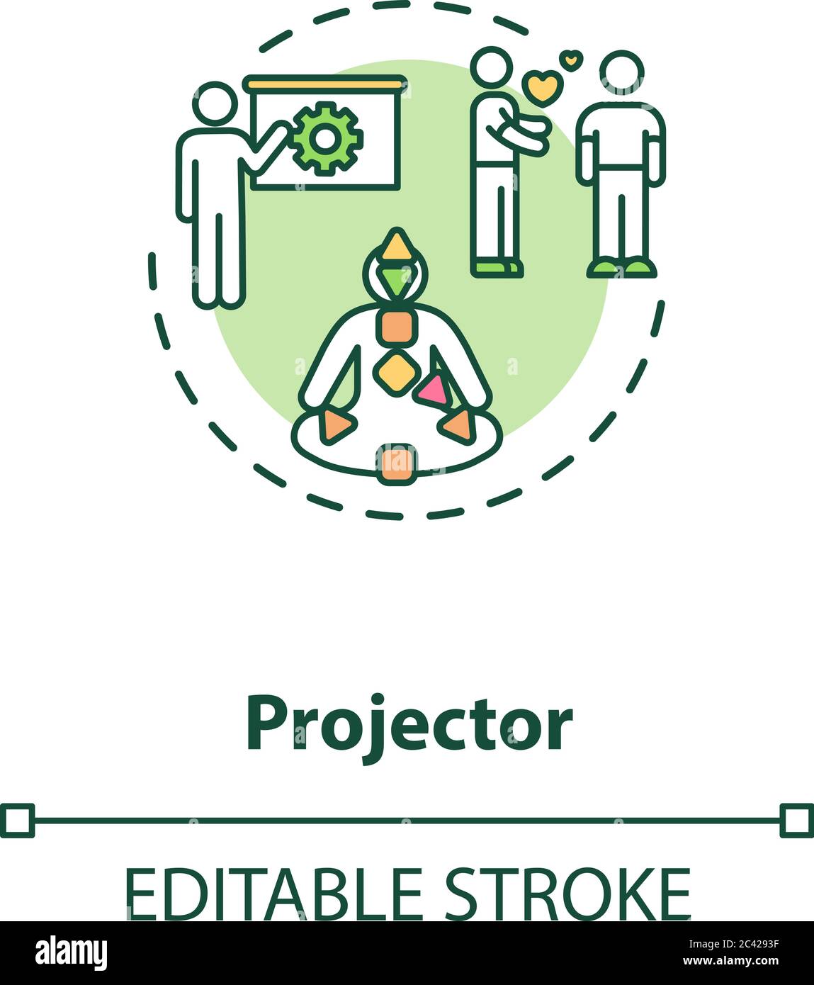 Projector concept icon linear Cut Out Stock Images & Pictures - Alamy