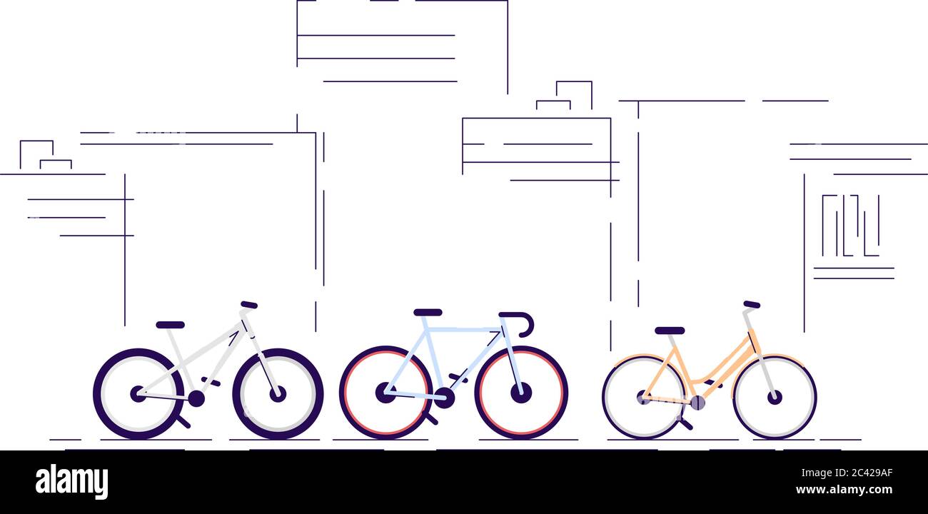Urban bike ride semi flat RGB color vector illustration Stock Vector ...