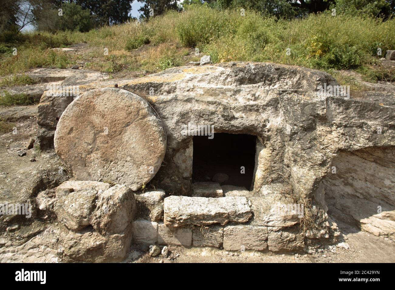 A tomb near nazareth, Israel dates to the first century. Similar to ...